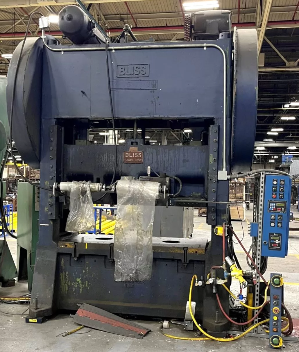 125 Ton Straight Side Press • Used Bliss S2-125-72-36 Press (6938)